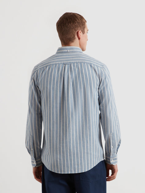 Steen Striped Shirt In Blue | Farah® Online
